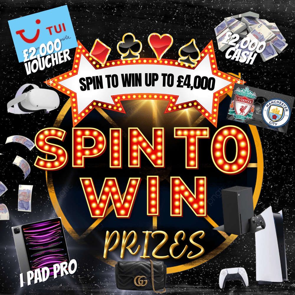 KILTED PRIZE WHEEL – 5 WINNERS SPIN TO WIN A PRIZE UP TO £4,000 CASH ON ...
