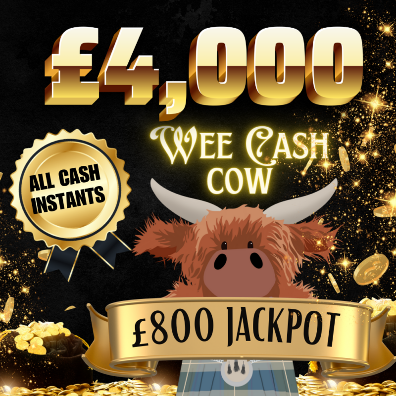 WONGA WEDNESDAY Kilties £4,000 CASH Cow – £800 Cash JACKPOT End Prize