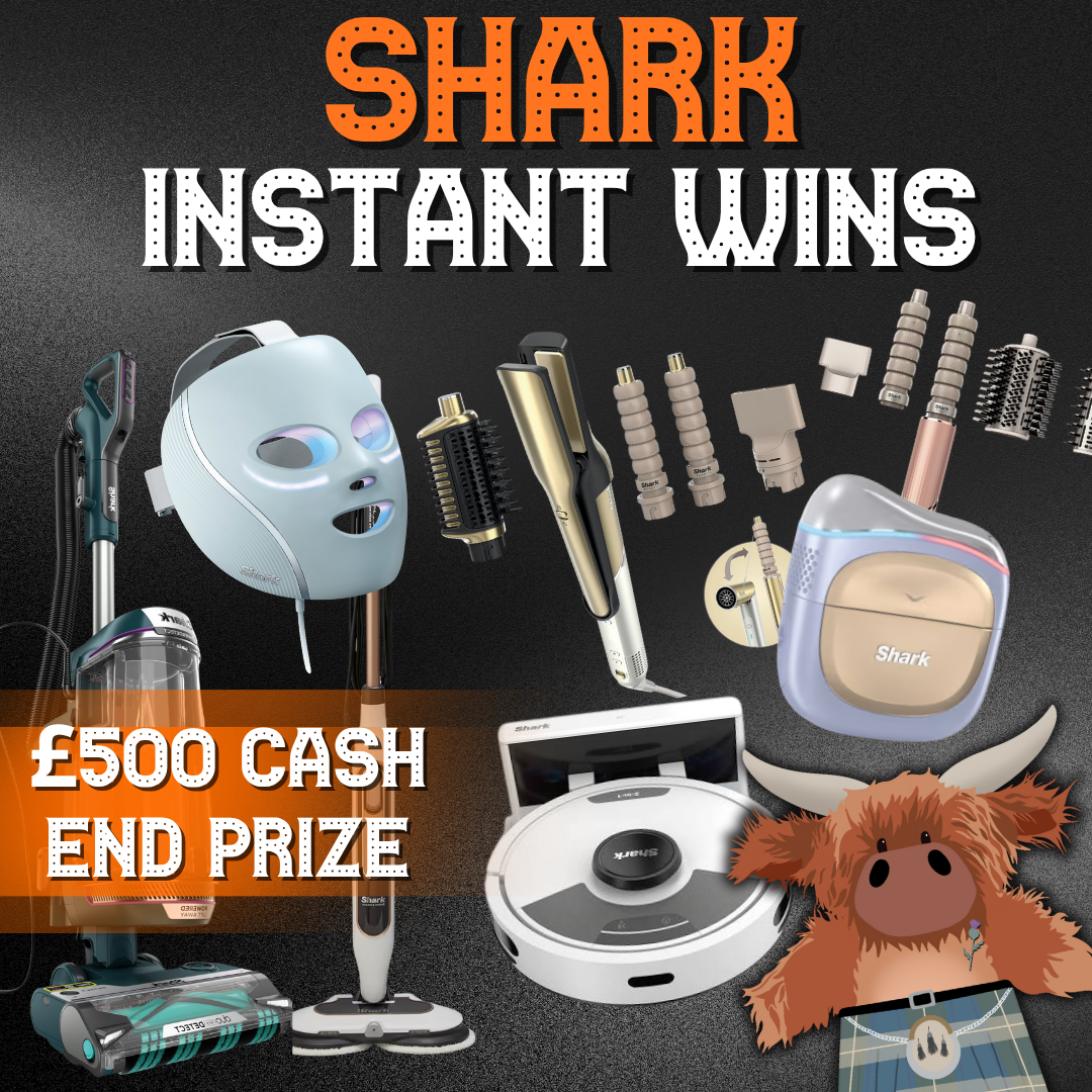 10 Awesome Shark Instant Wins + a £500 cash end prize